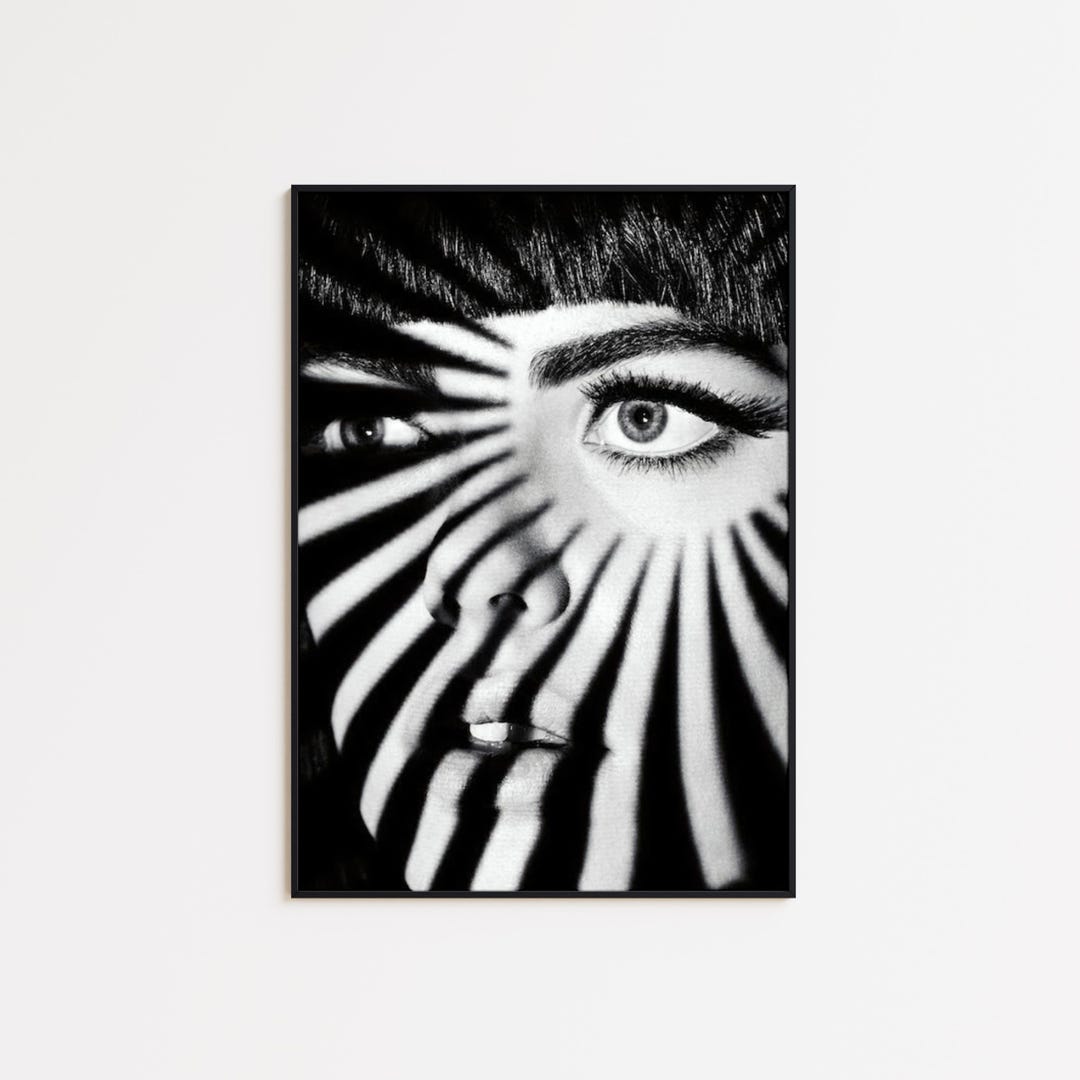 Woman in the Shadow Poster, Iconic Poster, Black and White Wall Art ...
