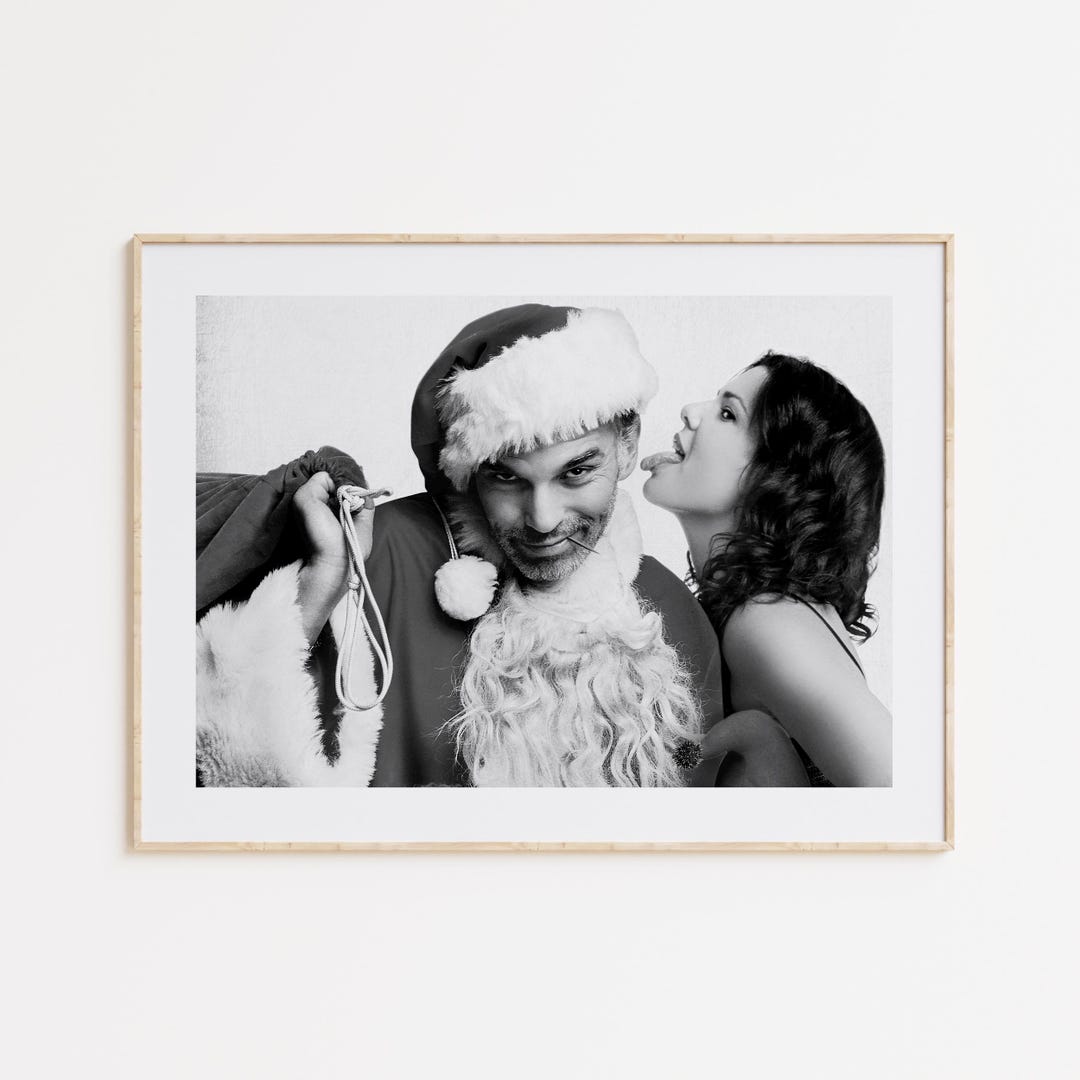 Bad Santa Print, Terry Zwigoff, Fan Poster, Black and White Wall Art ...