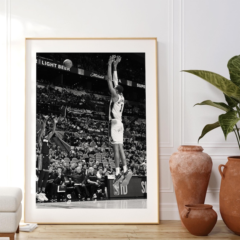 Victor Wembanyama Poster, the Alien, Wemby,black and White Wall Art ...