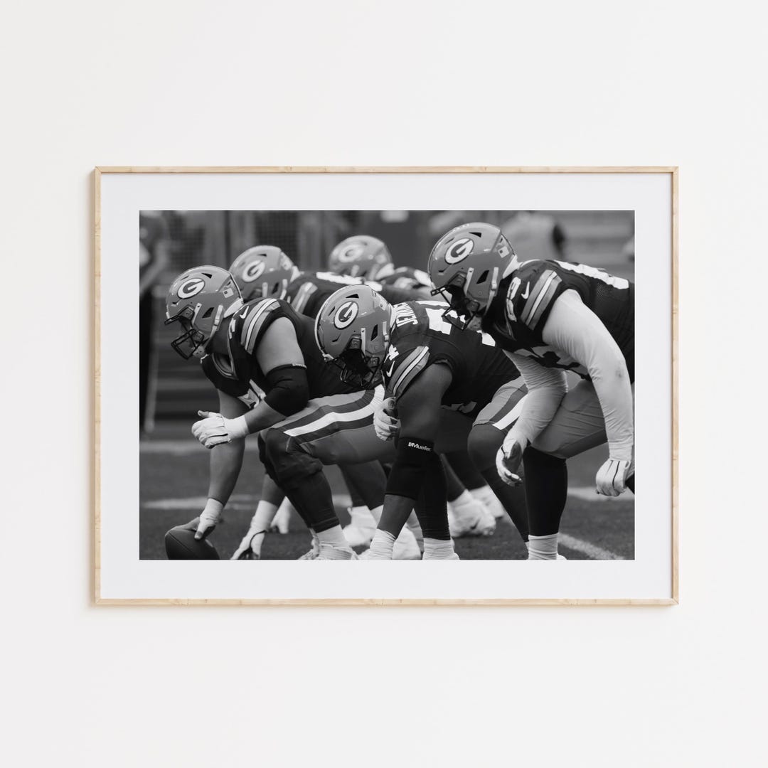 The Green Bay Packers Print , Green Bay Packers, Fan Poster, Black and ...