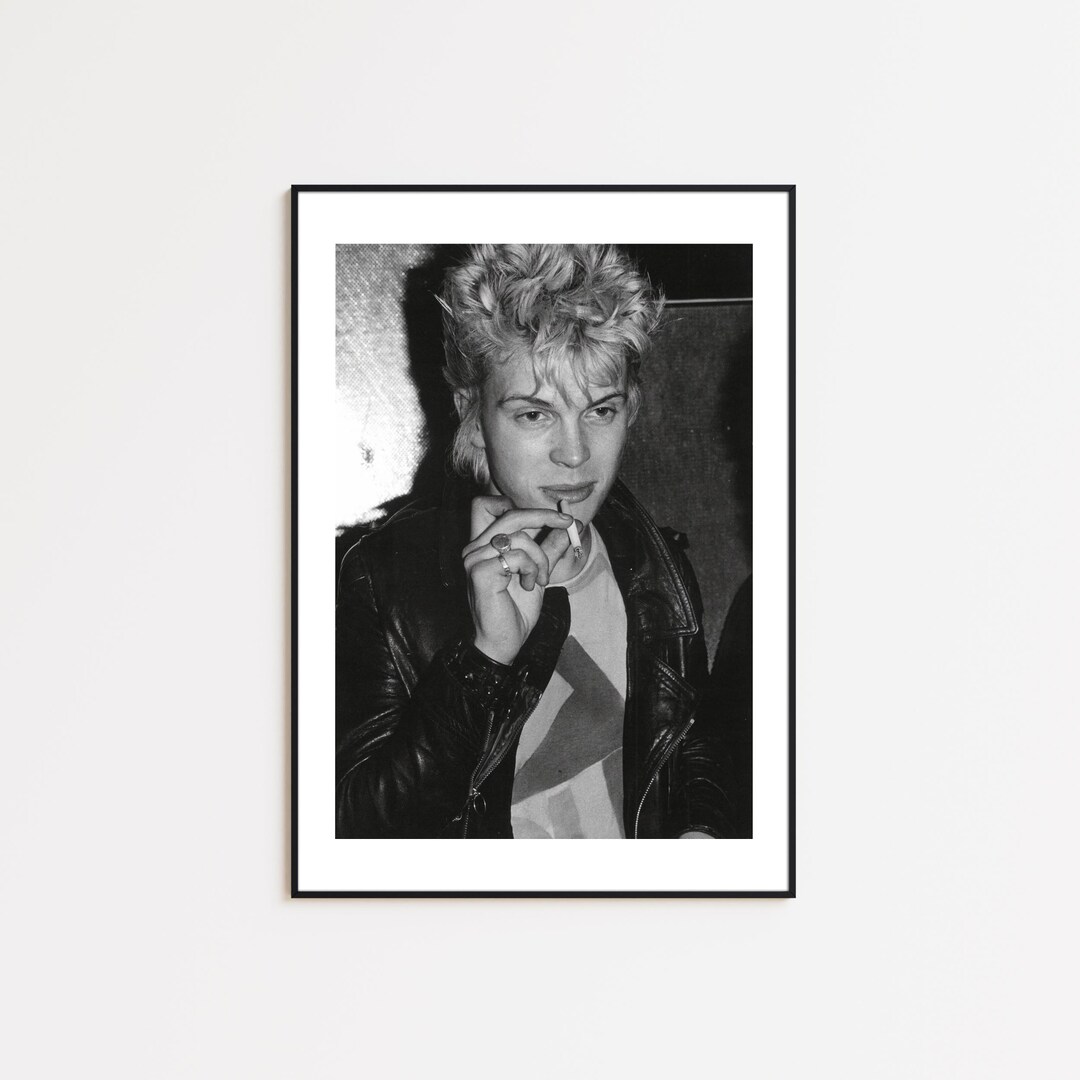 Billy Idol , Idle, Fan Poster, Black and White Wall Art,vintage Wall ...
