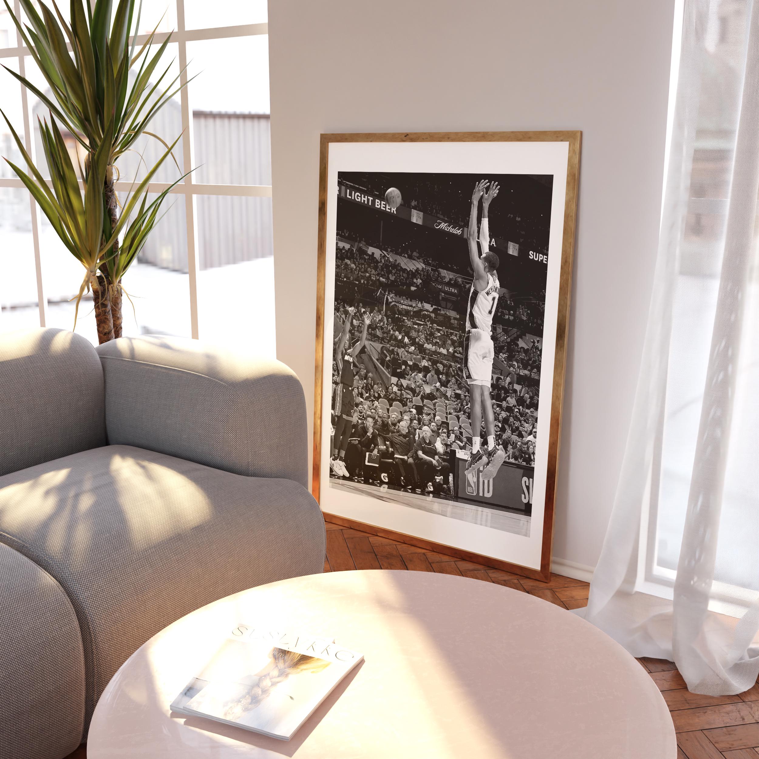 Victor Wembanyama Poster, the Alien, Wemby,black and White Wall Art ...