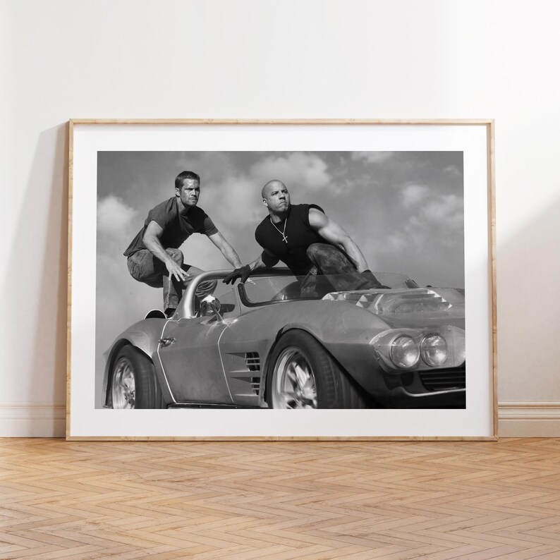 Vin Diesel Poster, the Fast and the Furious, Fan Poster, Black and ...