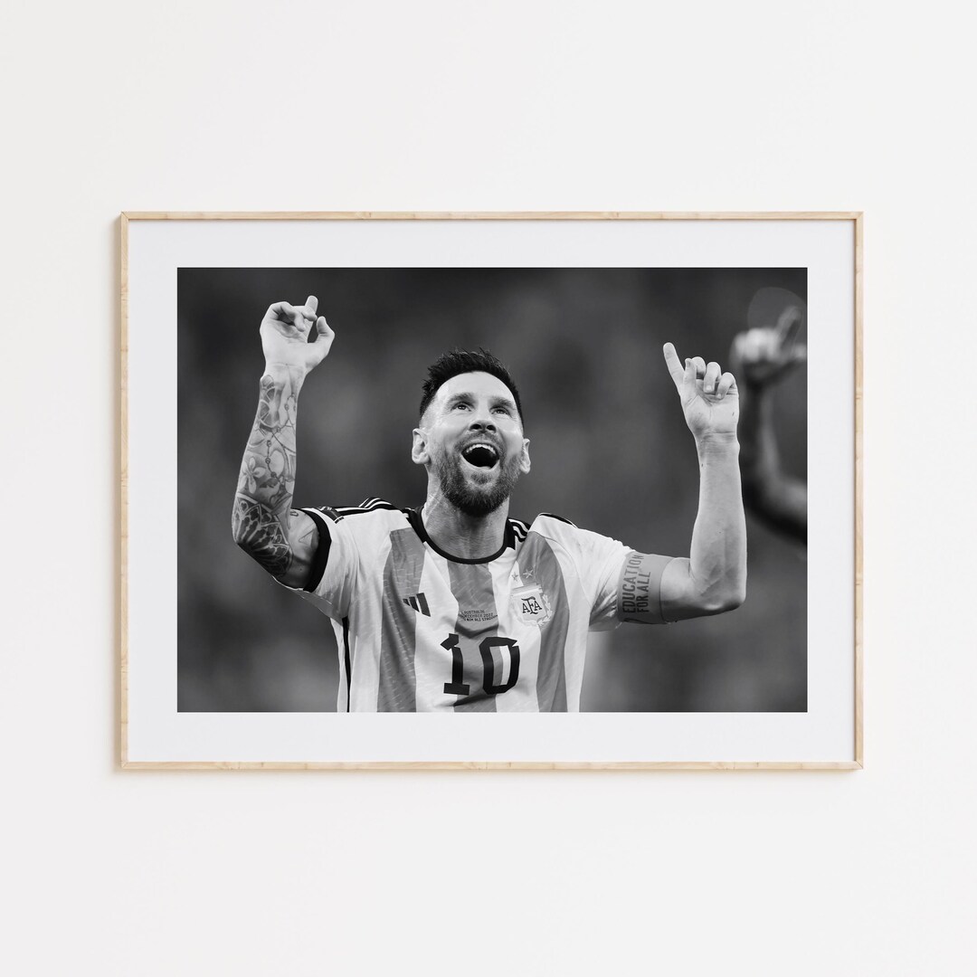Lionel Messi Poster, Messi Print, Argentine Footballer, Soccer Gifts ...