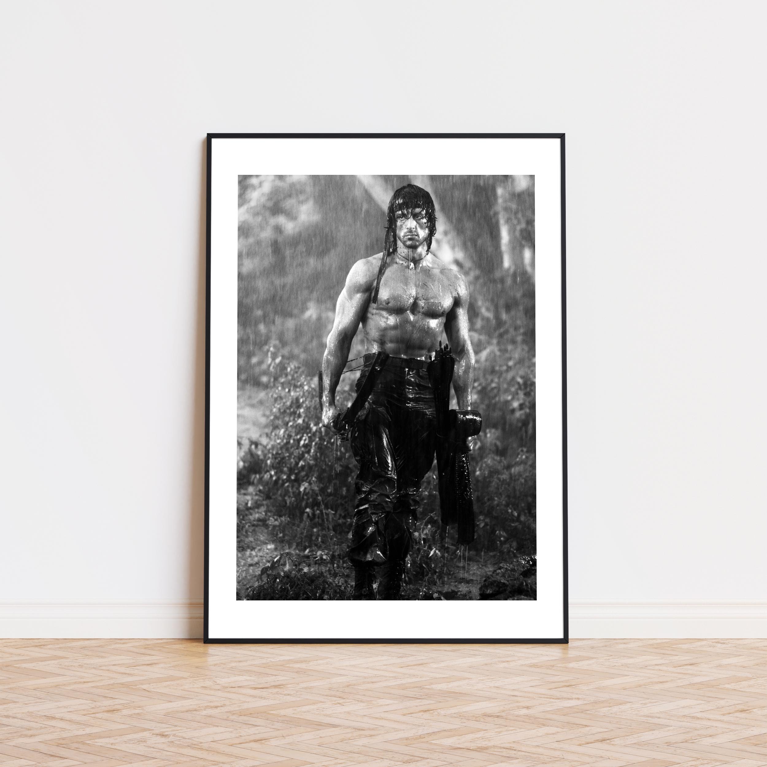 Rambo Poster, Fan Poster, Black and White Wall Art, Vintage Wall Art ...
