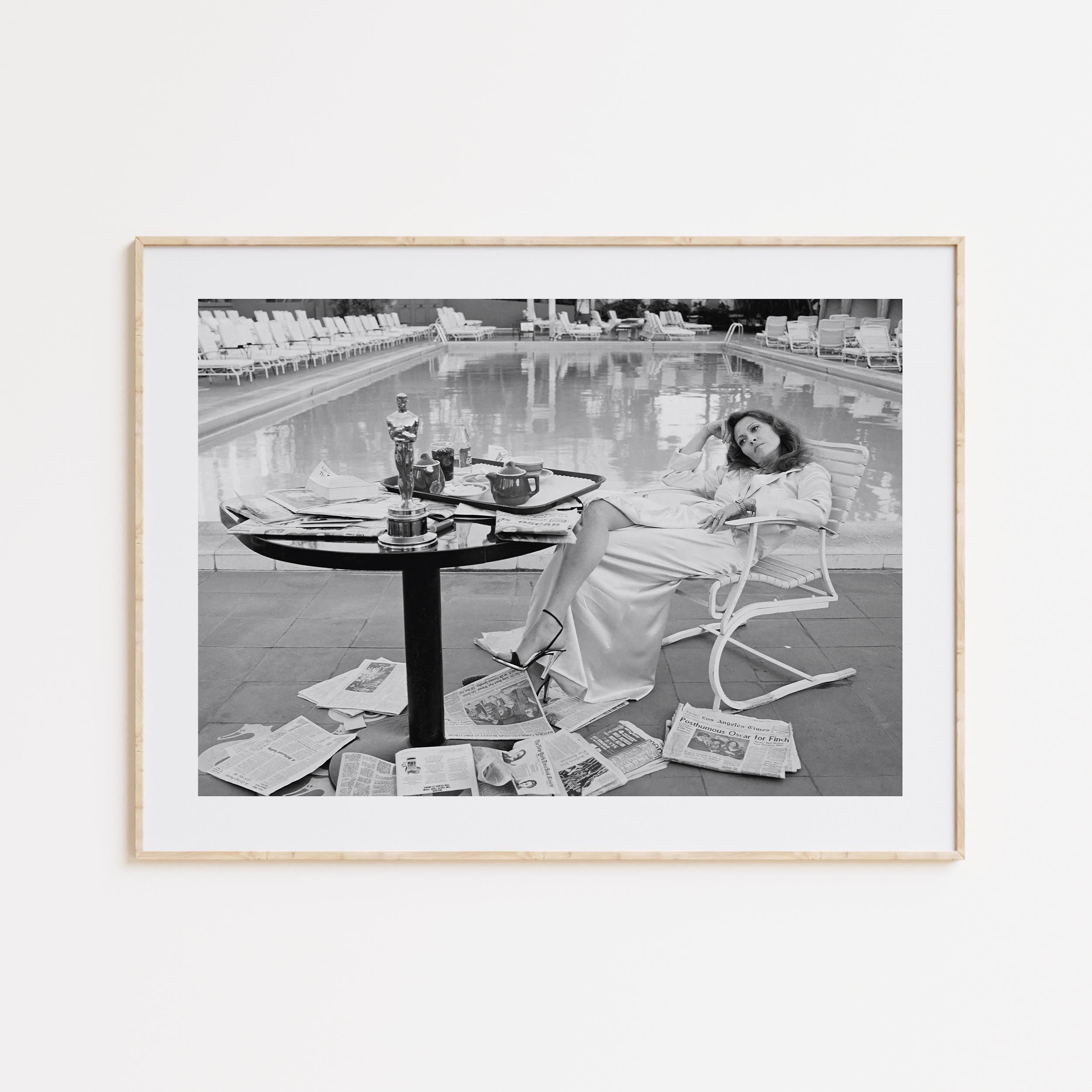 Faye Dunaway Poster, American Actress, Fan Poster, Black and White Wall ...