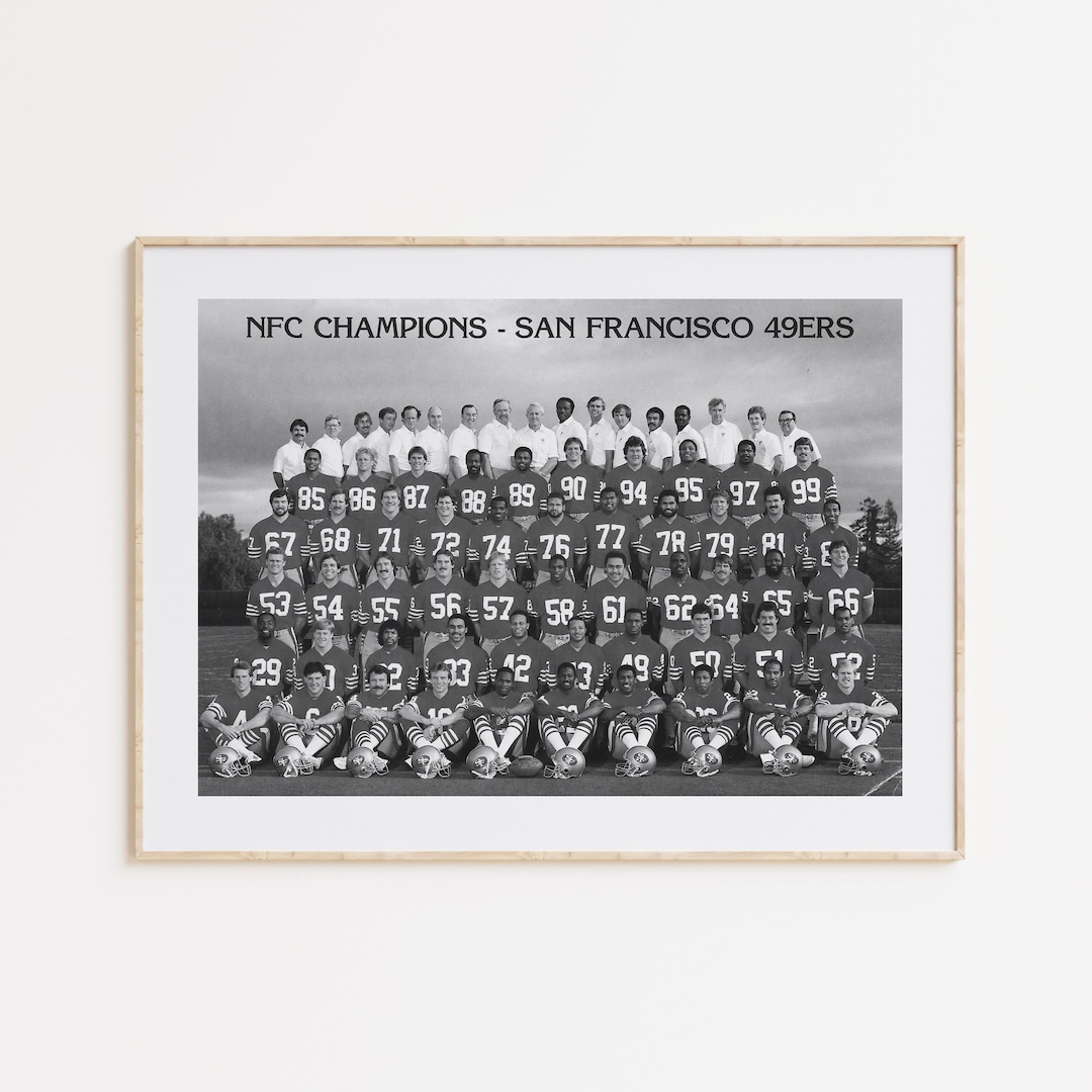 San Francisco 49ers Poster, Niners Print, Black and White Wall Art ...