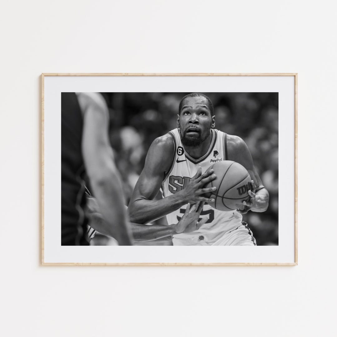 Kevin Durant Poster, KD Print, Black and White Wall Art,vintage Wall ...
