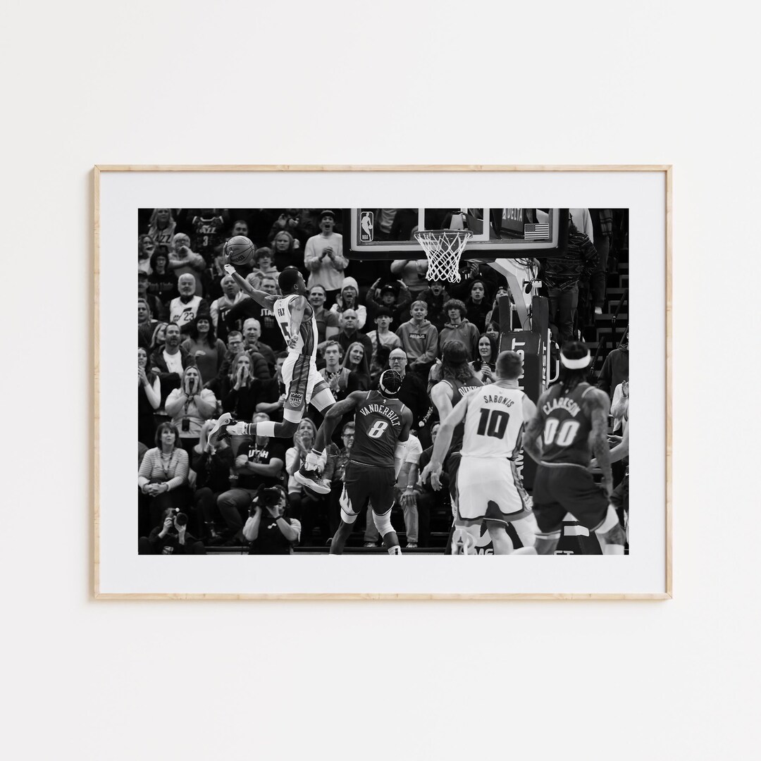 De'aaron Fox Poster, Swipa Print, Black and White Wall Art, Vintage ...