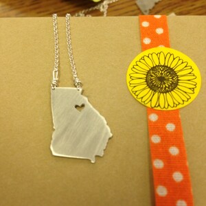 Sterling Silver Nebraska State Necklace- on 16 or 18 Inch Sterling ...