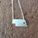 Sterling Silver Nebraska State Necklace- on 16 or 18 Inch Sterling ...