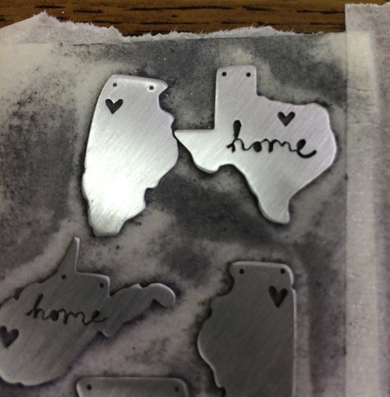 Sterling Silver Texas State Necklace on 16 or 18 Inch Sterling Chain ...