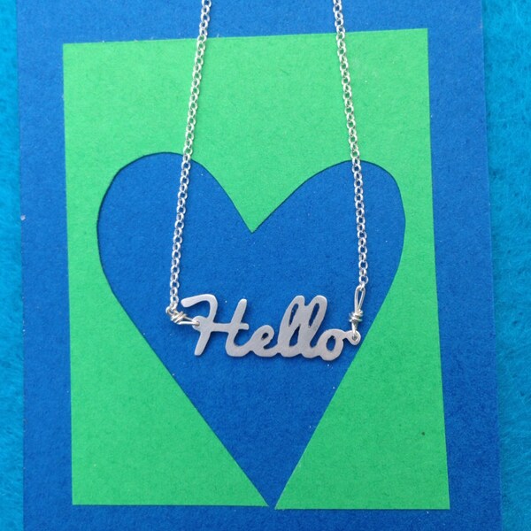 Hello Necklace - Etsy
