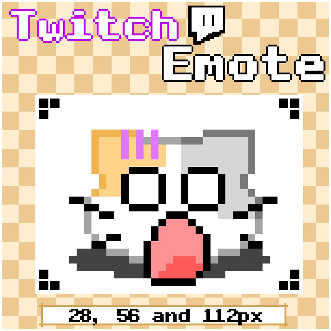 Shocked Meow Emote for Twitch Stream | Angry Cat Emote | Channelpoint ...