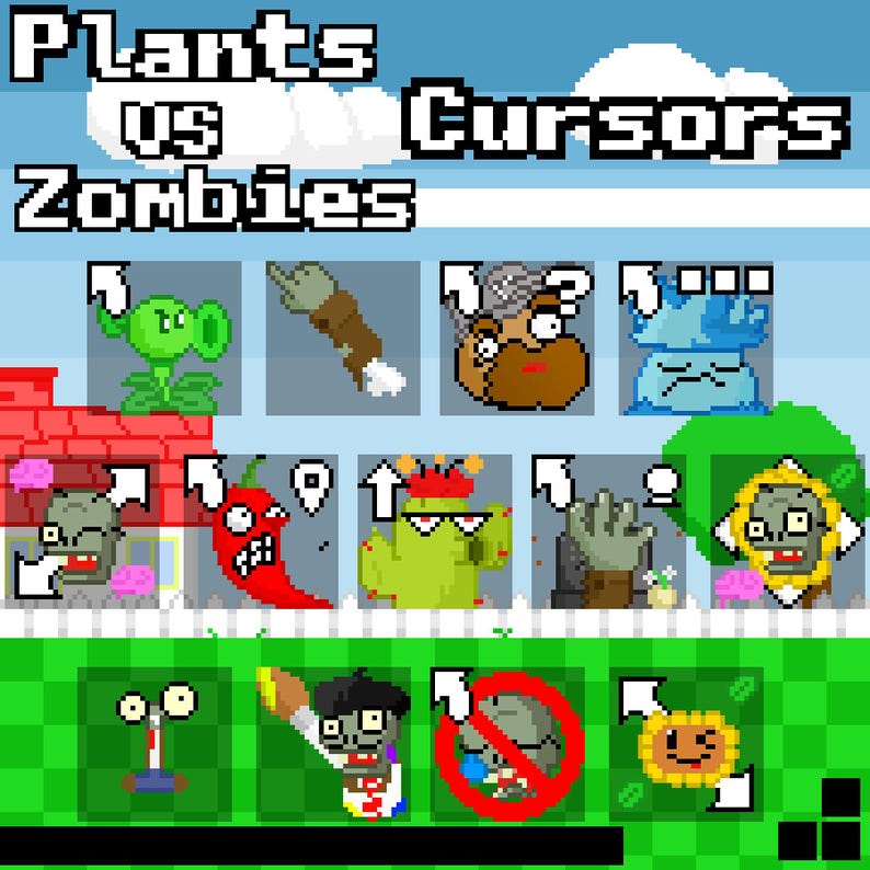 17 Animated Plants, Vs Zombies Cursor Pack (windows Only) - Custom ...