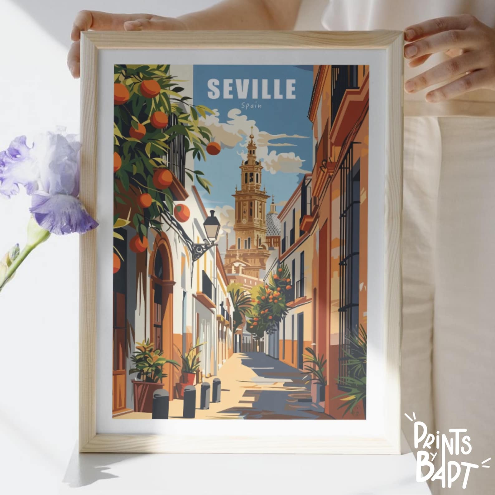 Sevilla Art Print, Seville Travel Poster, Spain Wall Art, Andalusian ...