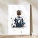 Personalized Football Print, Custom Soccer Wall Art for Boys Bedroom ...