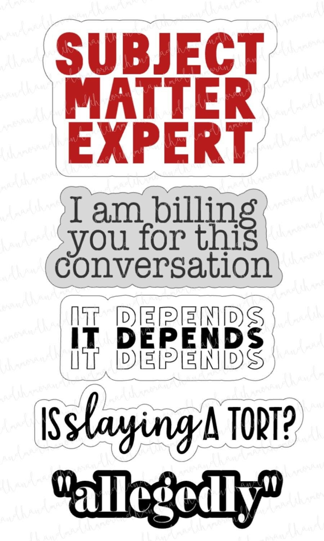 Legal Laughs: Hilarious Stickers for Law Nerds - Etsy