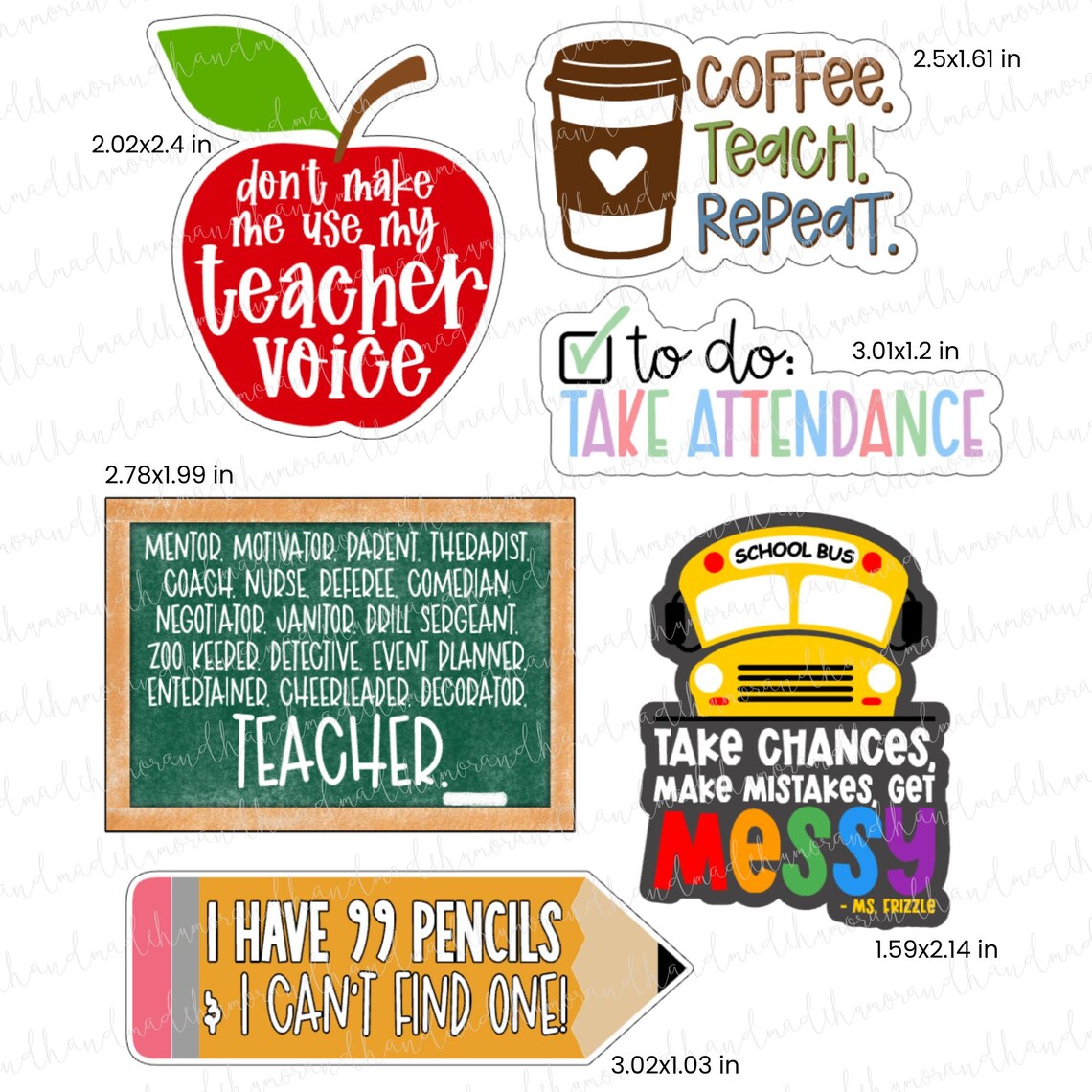 Teacher Tammy: Fun & Motivational Sticker Set for Educators - Etsy