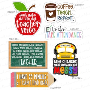 Teacher Tammy: Fun & Motivational Sticker Set for Educators - Etsy