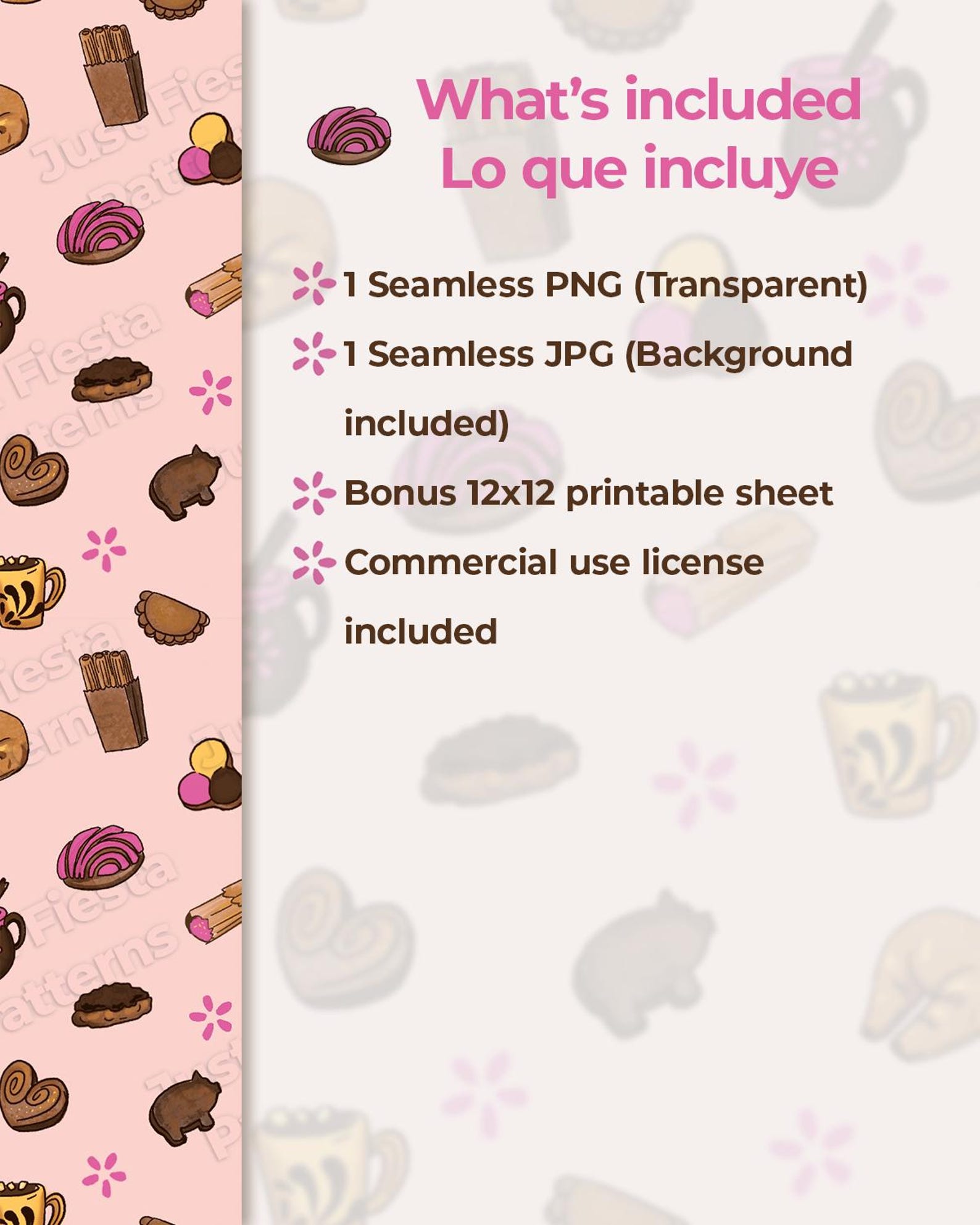 Seamless Pan Dulce Pattern | Mexican Bakery Digital Paper | Cozy Cafe ...
