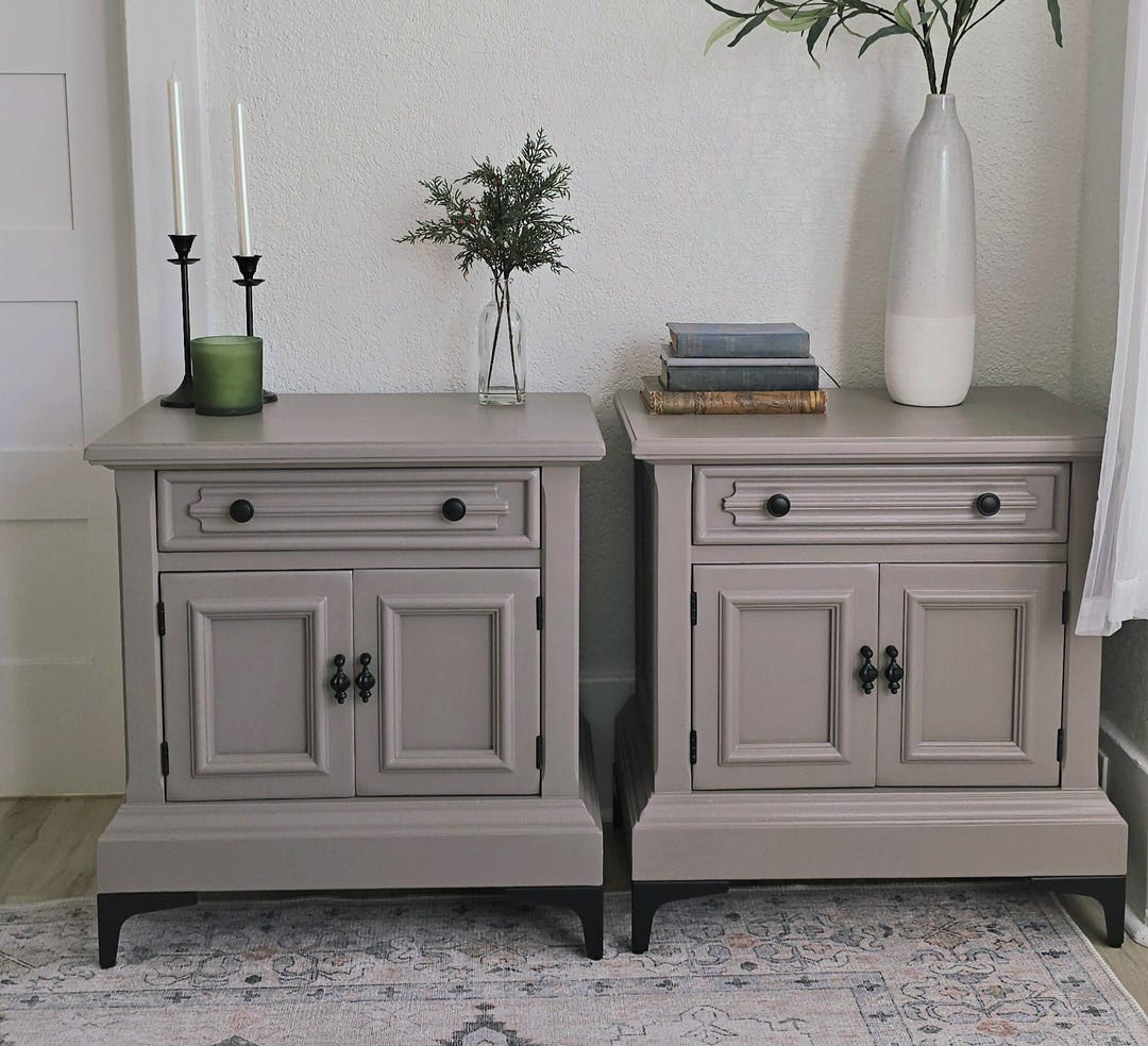 Pair of Refinished Drexel Bishopgate Nightstands, SOLID WOOD, Original ...
