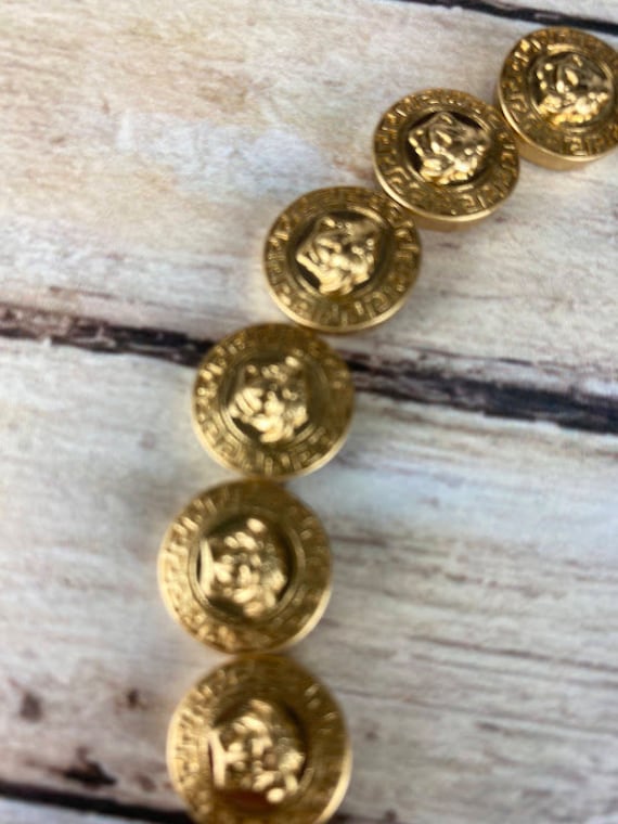 Versace Gold Finished Medusa Head Coins Shaped Trendy… - Gem