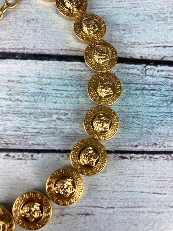 Versace Gold Finished Medusa Head Coins Shaped Trendy… - Gem