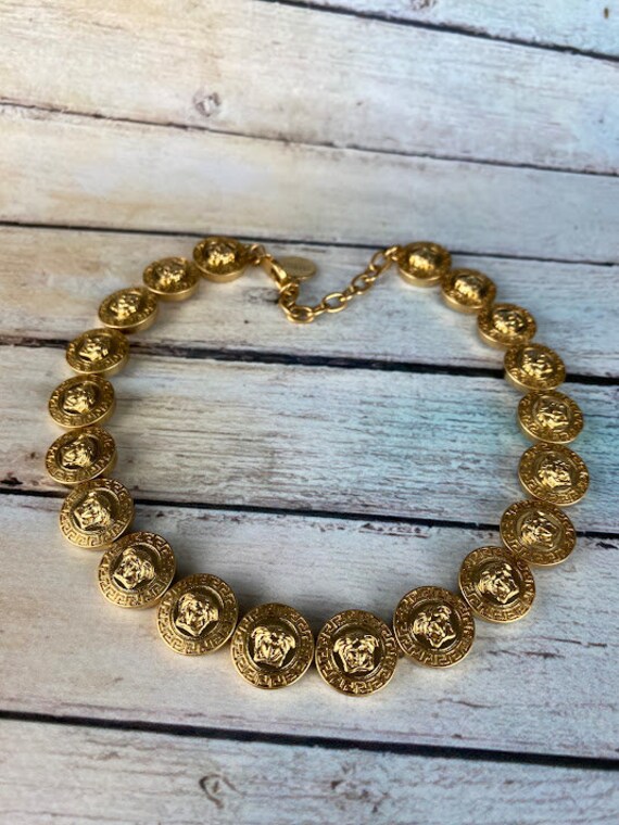 Versace Gold Finished Medusa Head Coins Shaped Trendy… - Gem