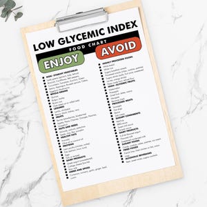 Low GI Foods Chart, Low GI Food List - PDF - Printable Food List That ...