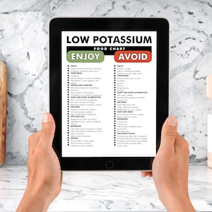 Low Potassium Food List, Low Potassium Food Chart, Guide for a Low ...