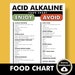 Alkaline Food Chart, PDF, Acid Alkaline Food List, Printable Food Guide ...