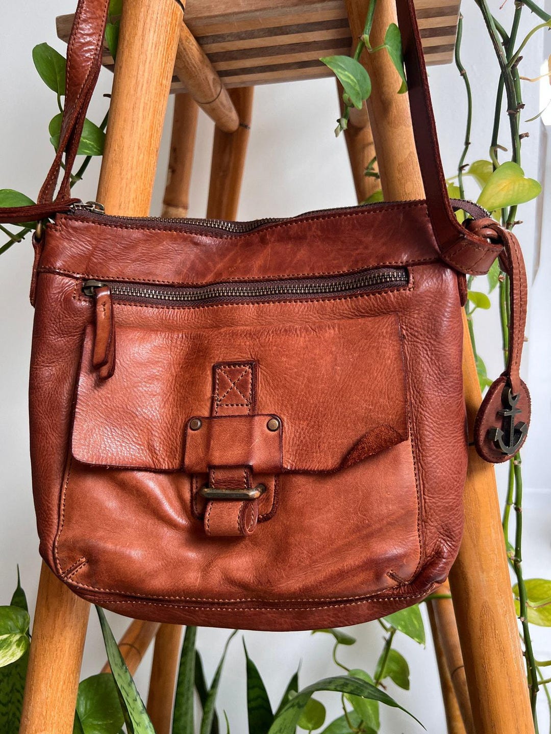Harbour 2nd Brown Genuine Leather Crossbody Bag - Etsy