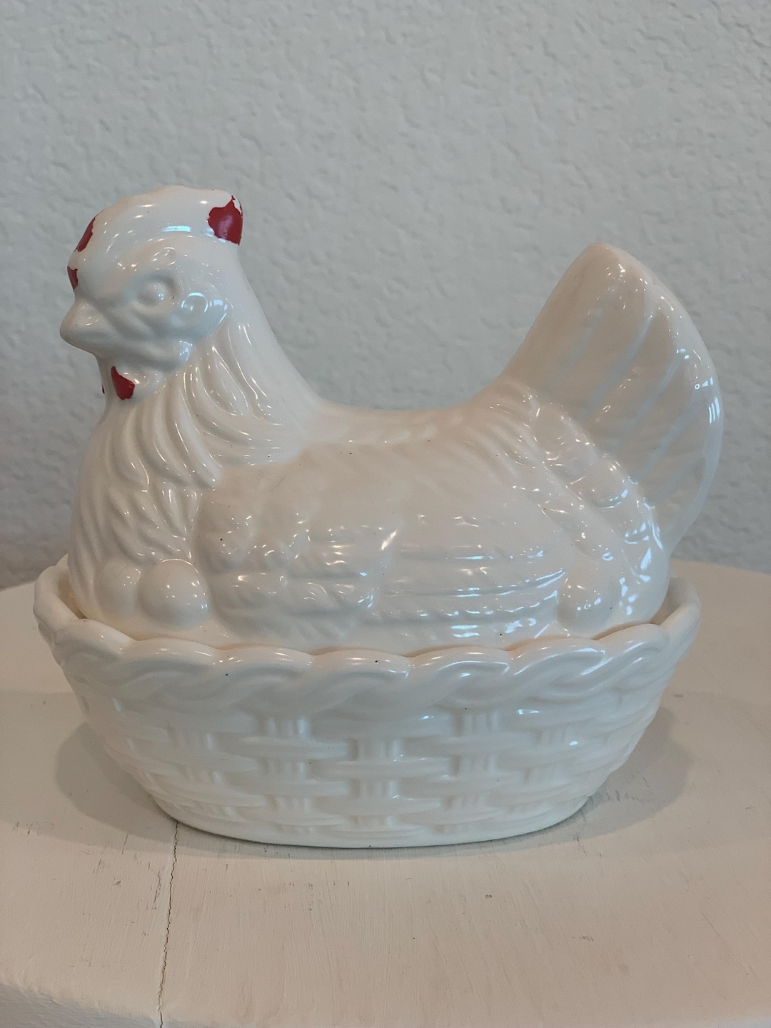 Vintage Ceramic Hen on Nest, Vintage Chicken Decor, Vintage French ...
