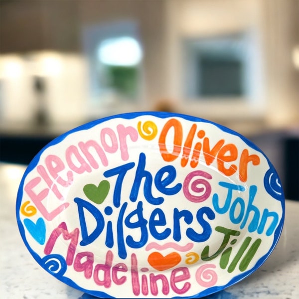 Family Name Platter - Etsy