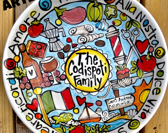 Italian Pasta Bowls Service Set of 7 Made by Ceramica Castellania. - Etsy