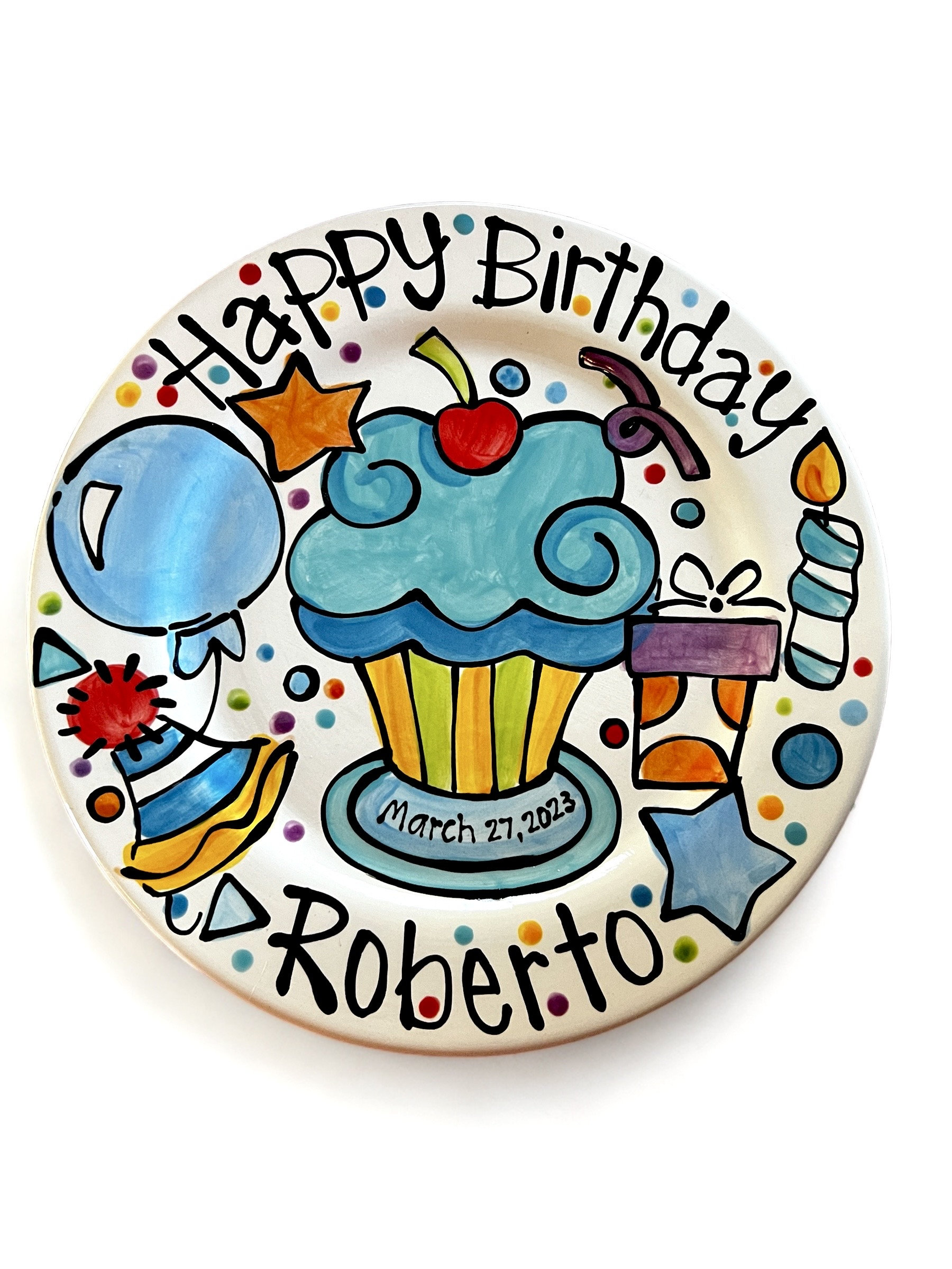 Personalized Birthday Plate: Custom Ceramic Party Theme - Etsy