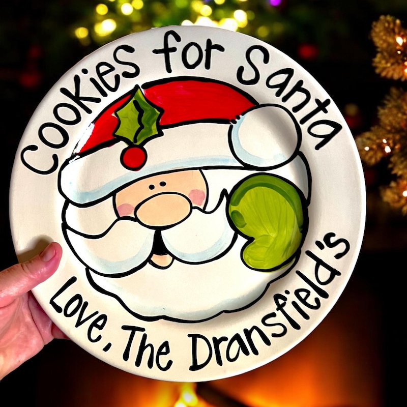 Cookies for Santa Plate - Etsy