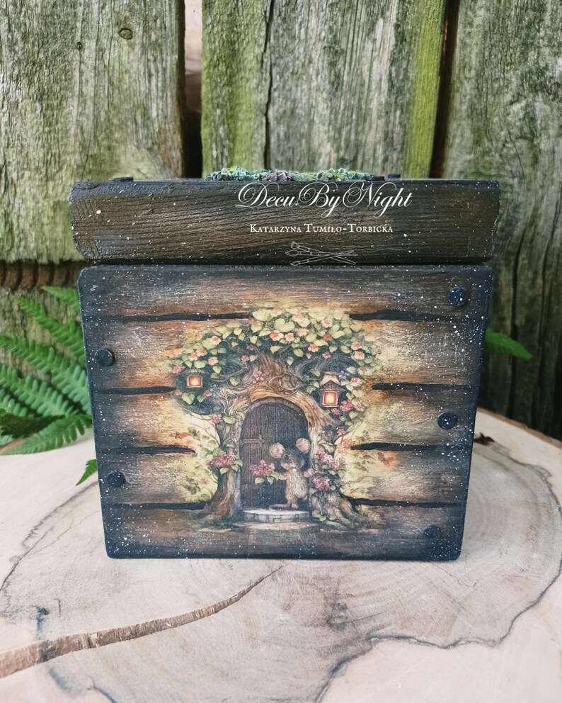 Wooden Tissue Box With Mice Four Seasons - Etsy