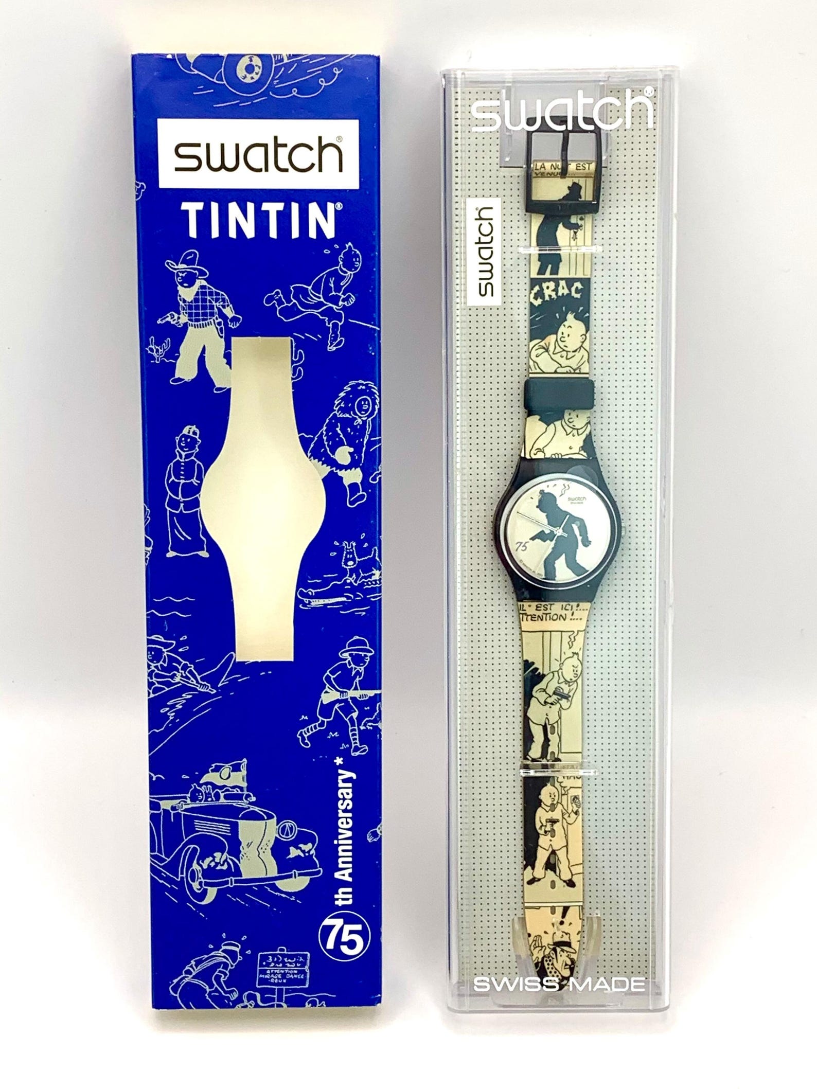 Designer Swatch Watch Limited Edition Happy Birthday Tintin 3867/9999 ...