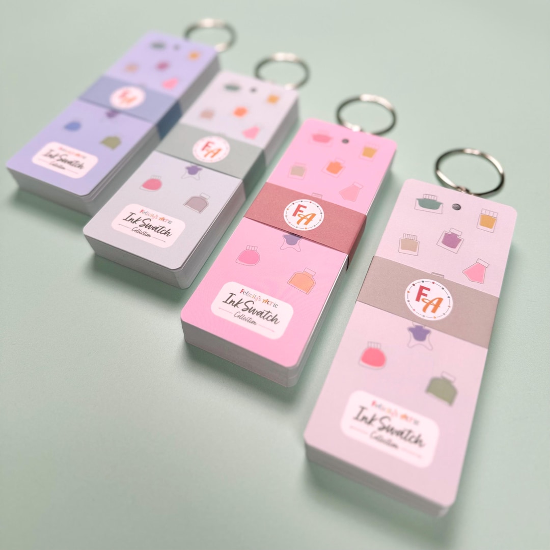 Ink Swatch Cards With Binding Ring Ink Swatch Book for Fountain Pen Ink ...