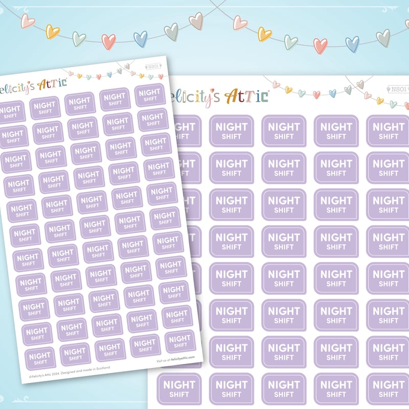 Night Shift Planner - Etsy