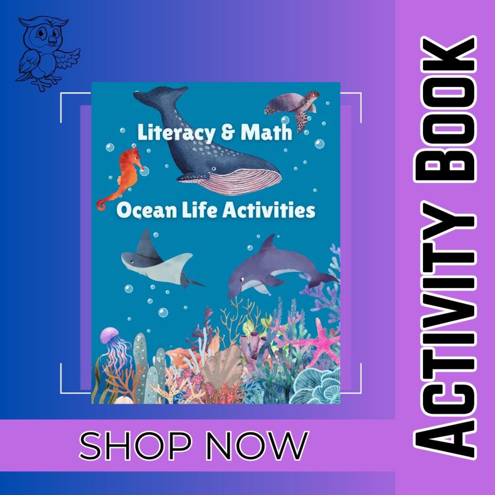 Childrens Preschool Activity Book Ocean Life - Etsy