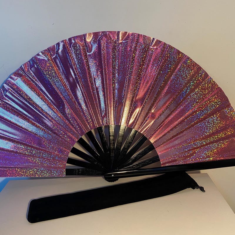 Pink Hand Fan - Etsy UK