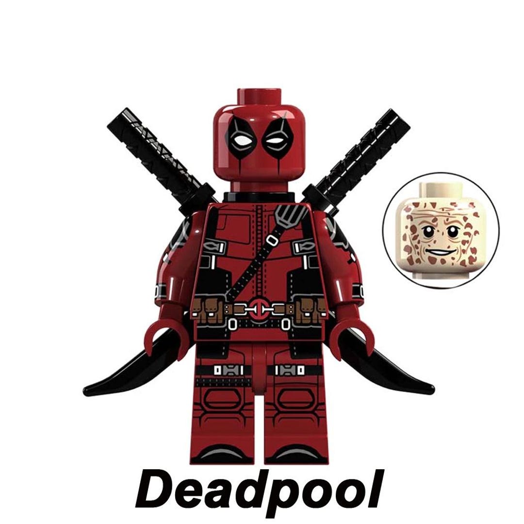 Deadpool Minifigure Clamp Building Blocks MOC Marvel 100% Lxxo ...