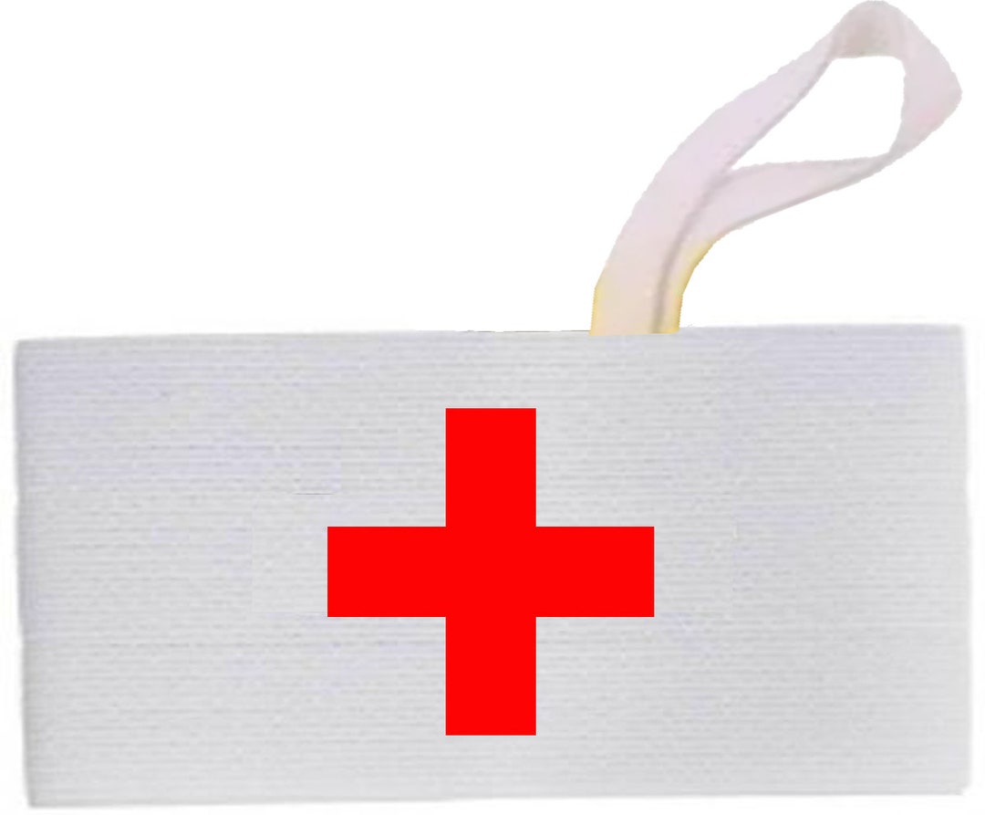 Paramedic Armband Red Cross NEW Elastic Velcro White Red Firstaid ...