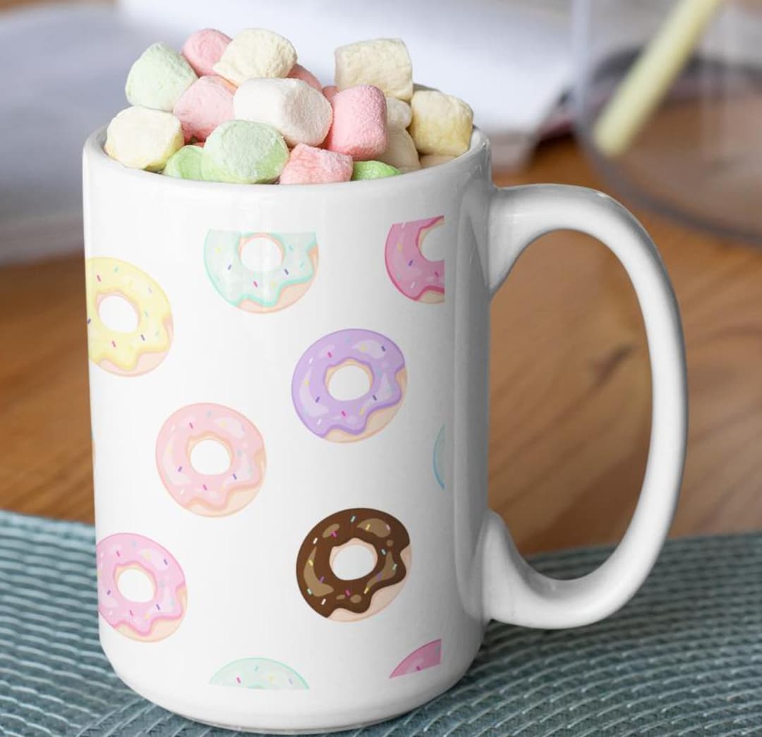 Donut Coffee Mug Donut Mug Donut Cup Doughnut Mug Donut Lover Gift ...