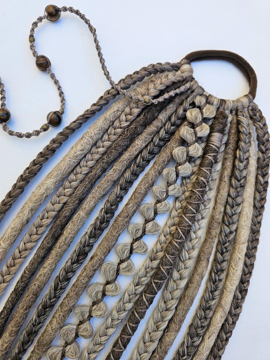 Blonde Dreads on Elastic Band, Blonde Braids in Dreads Extensions ...