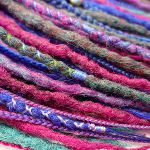 Custom Crochet Dreadlock Extensions - Boho Hair in Purple, Green & Blue ...