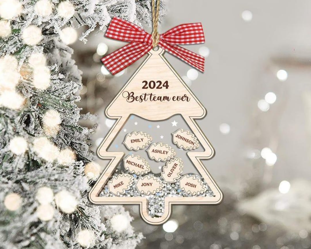 Coworker Ornament, Best Team Ever, 2024 Christmas Tree Decor, Gift for ...